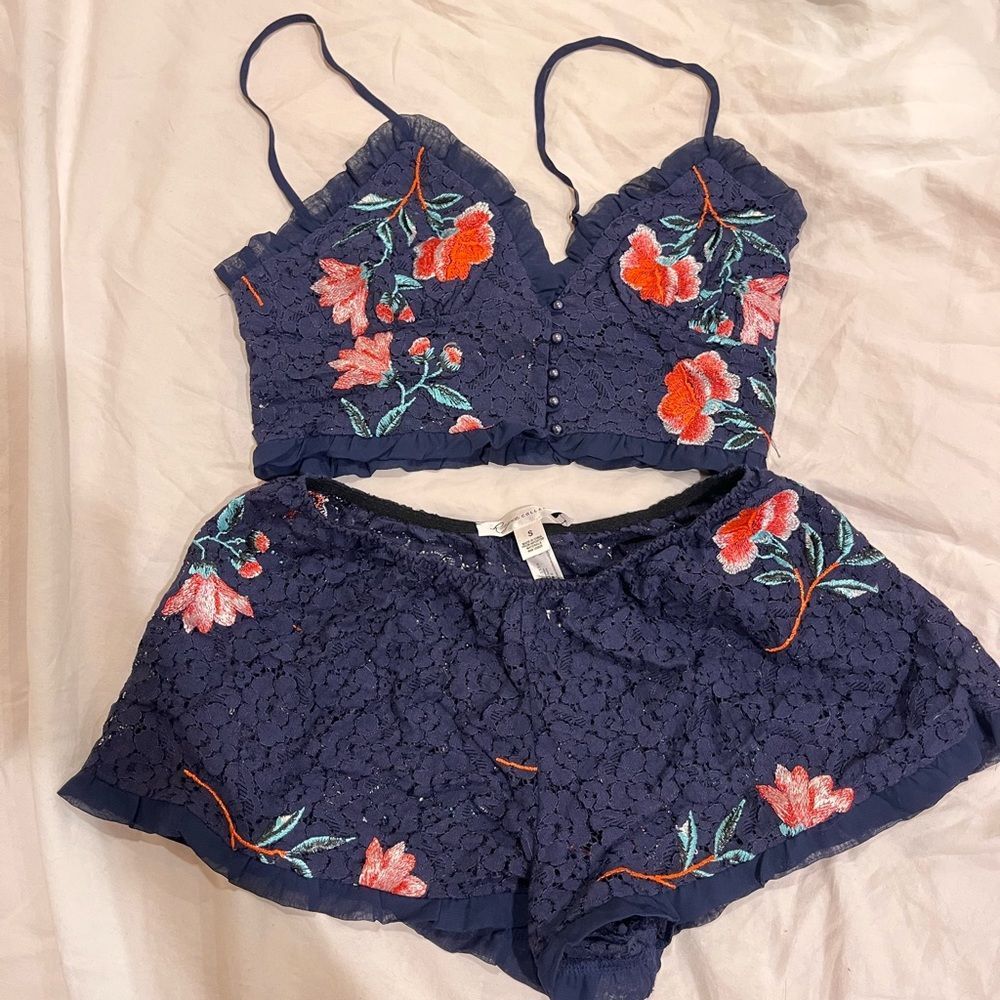 Rya Collection For Anthropologie Bra And Short Set - Gem
